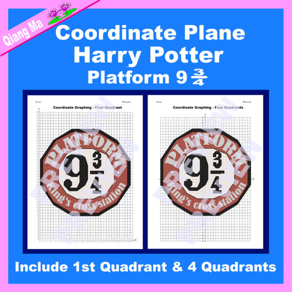 Harry Potter Coordinate Plane Graphing Picture: Platform 9¾ | Made By ...