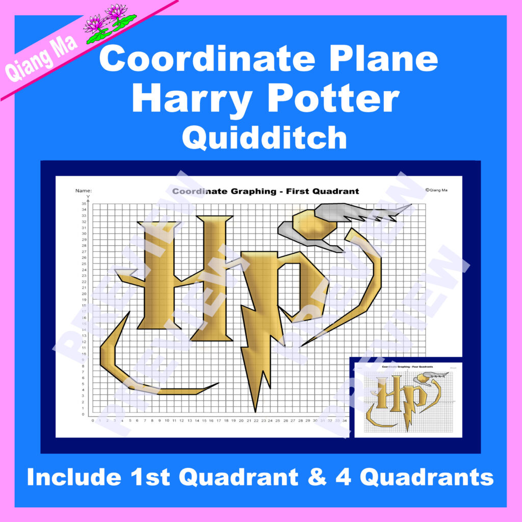 Harry Potter Coordinate Plane Graphing Picture: Quidditch | Made By ...