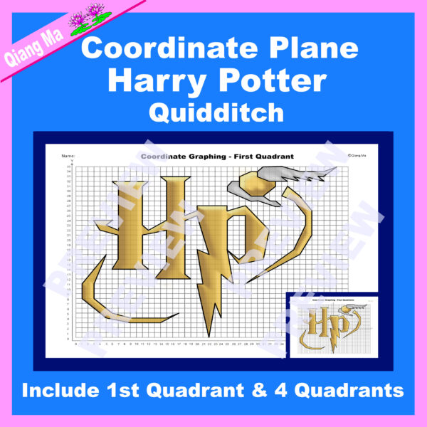 Harry Potter Coordinate Plane Graphing Picture: Quidditch | Made By ...