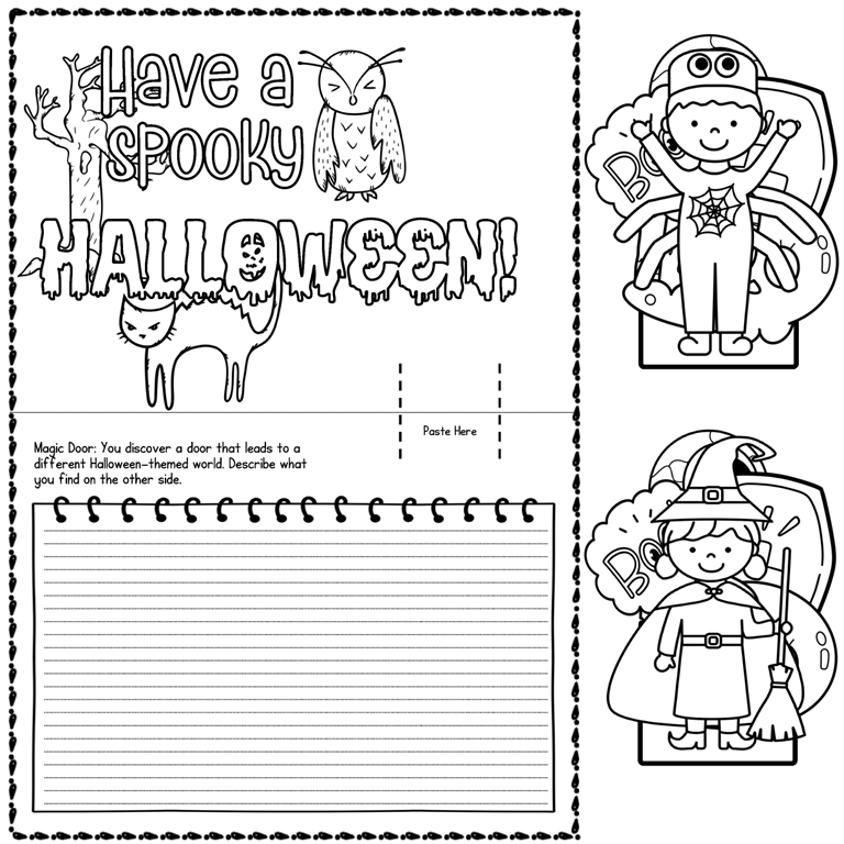 Halloween Pop-Up Cards with Writing Exercises | Halloween Project ...