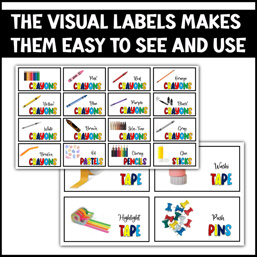 Teacher Toolbox Labels with Pictures | Bright & Editable | Classroom ...