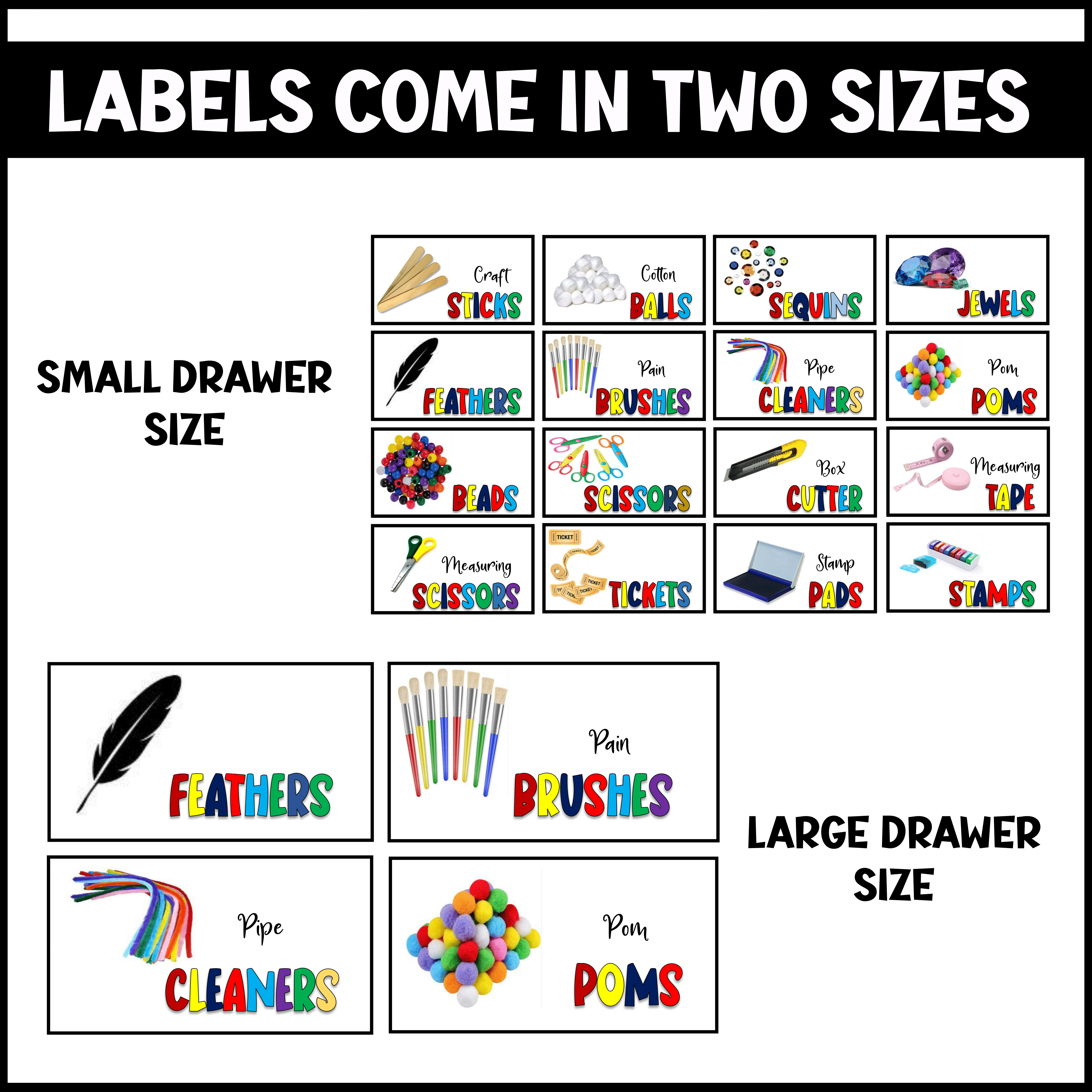 Teacher Toolbox Labels with Pictures | Bright & Editable | Classroom ...