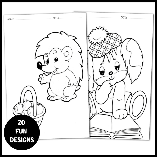 Woodland Animals Coloring Pages - Fun No Prep Back to School Activity ...