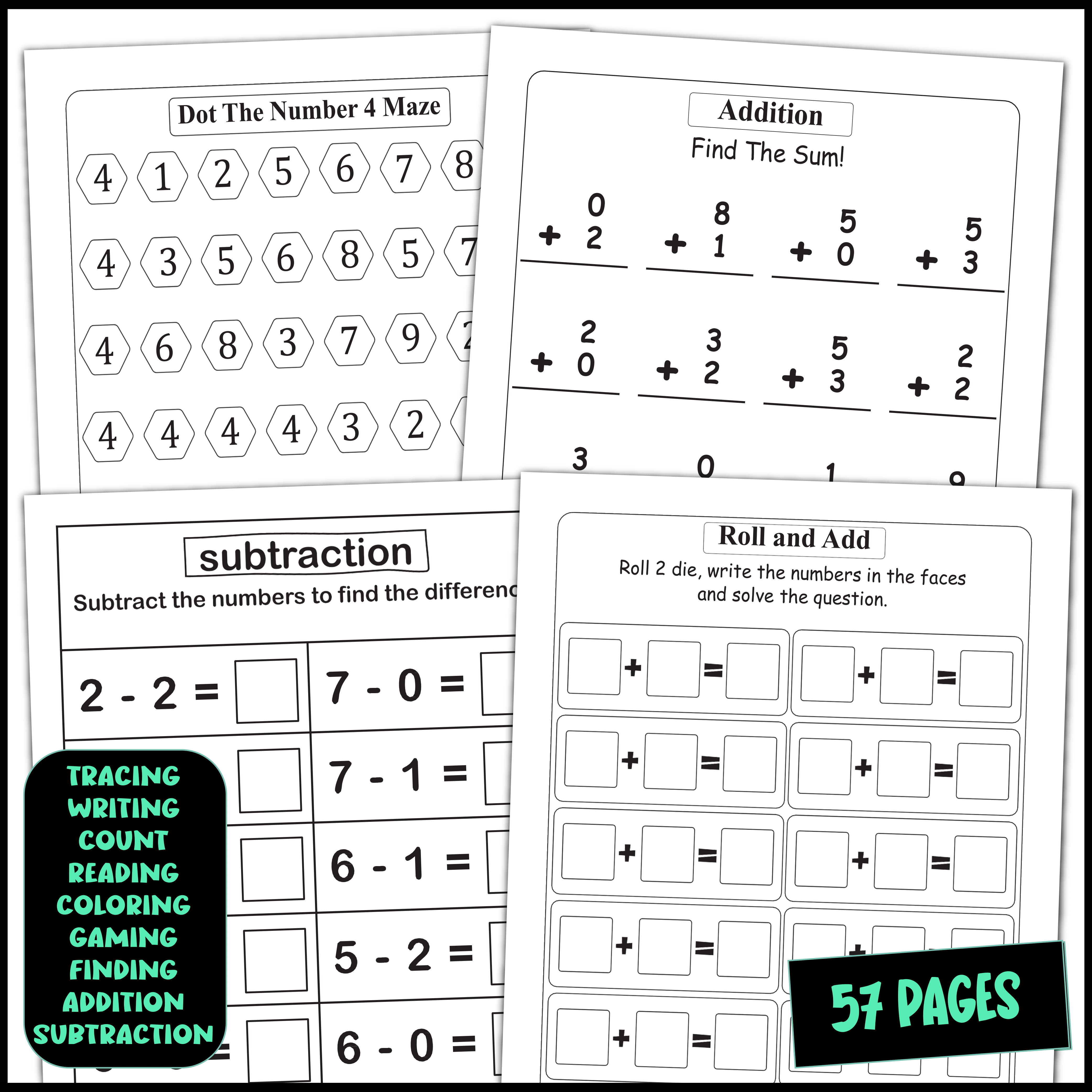 Number Recognition and Coloring Activity Pack | Back to School Math ...