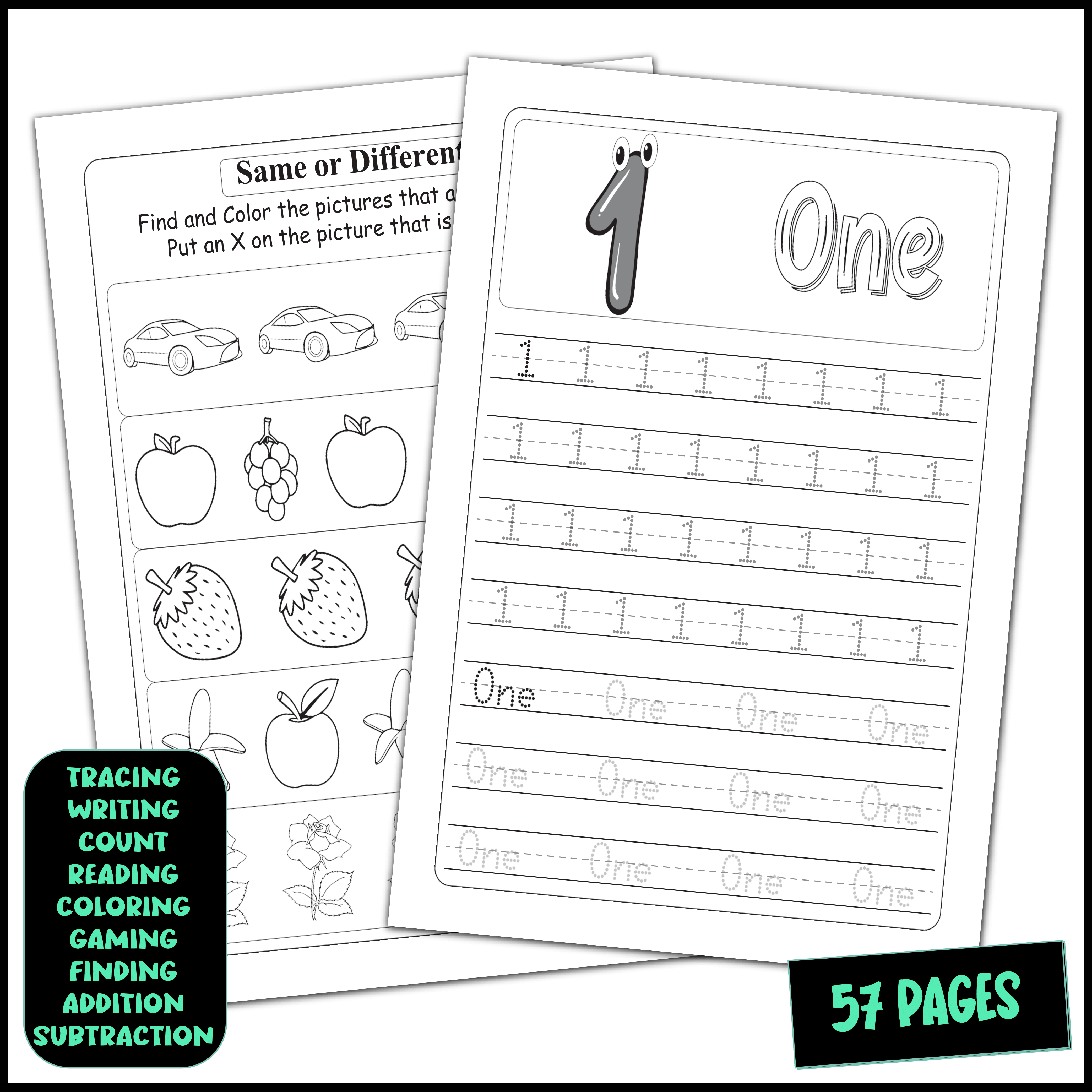 Number Recognition and Coloring Activity Pack | Back to School Math ...