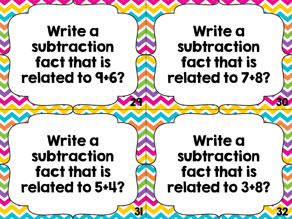 2.OA.2 Task Cards Addition and Subtraction within 20 | Made By Teachers