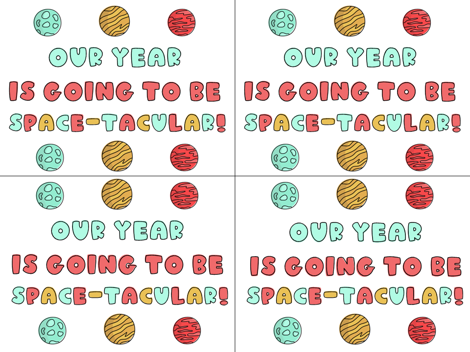 BACK TO SCHOOL GIFT TAGS | SPACE THEME | KINDERGARTEN IS GOING TO BE A ...