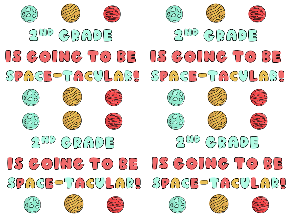 BACK TO SCHOOL GIFT TAGS | SPACE THEME | 2ND GRADE IS GOING TO BE A ...