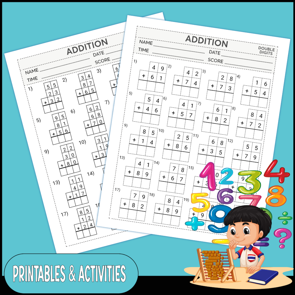 Back to School NO PREP Math and Literacy Packet - worksheets for grades ...