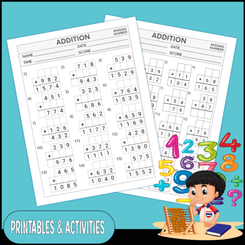 Back to School NO PREP Math and Literacy Packet - worksheets for grades ...