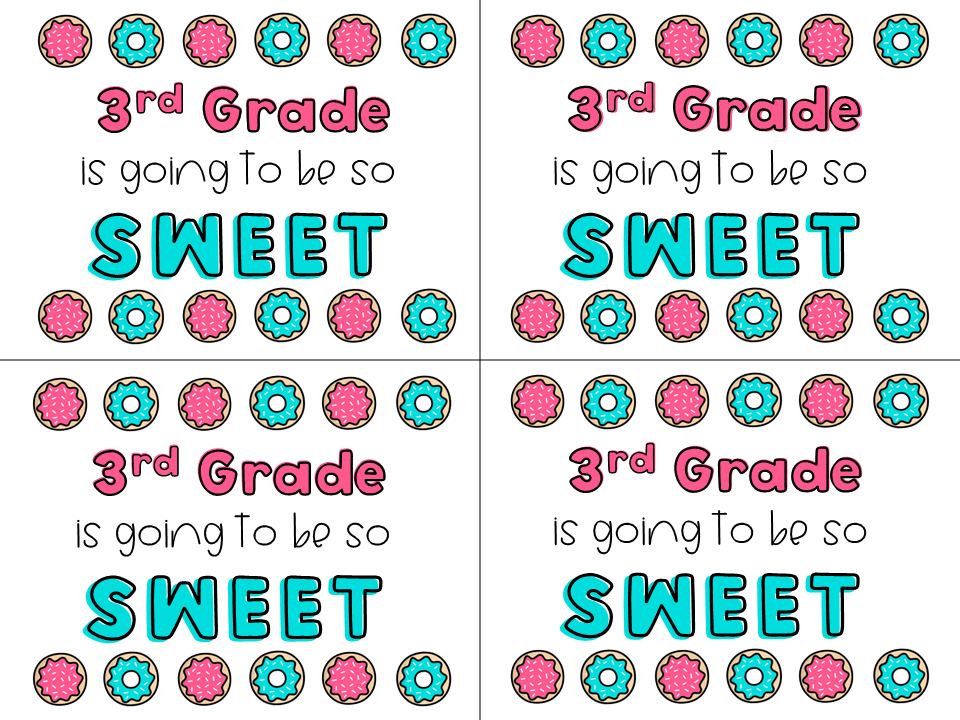BACK TO SCHOOL GIFT TAGS | 3RD GRADE IS GOING TO BE SO SWEET | Made By ...