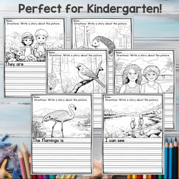Summer Writing Prompts, Summer Picture Writing Prompts with Sentence ...