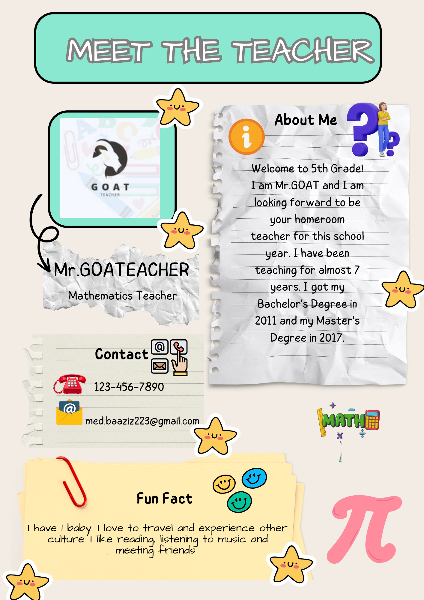 Meet The Teacher Templates Editable Stickers Decor | back to school ...