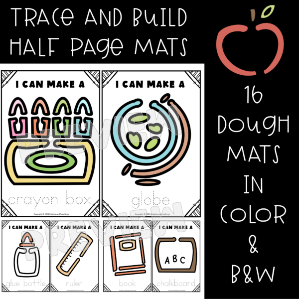 Back to School Play Dough Mats School Dough School Playdough School ...