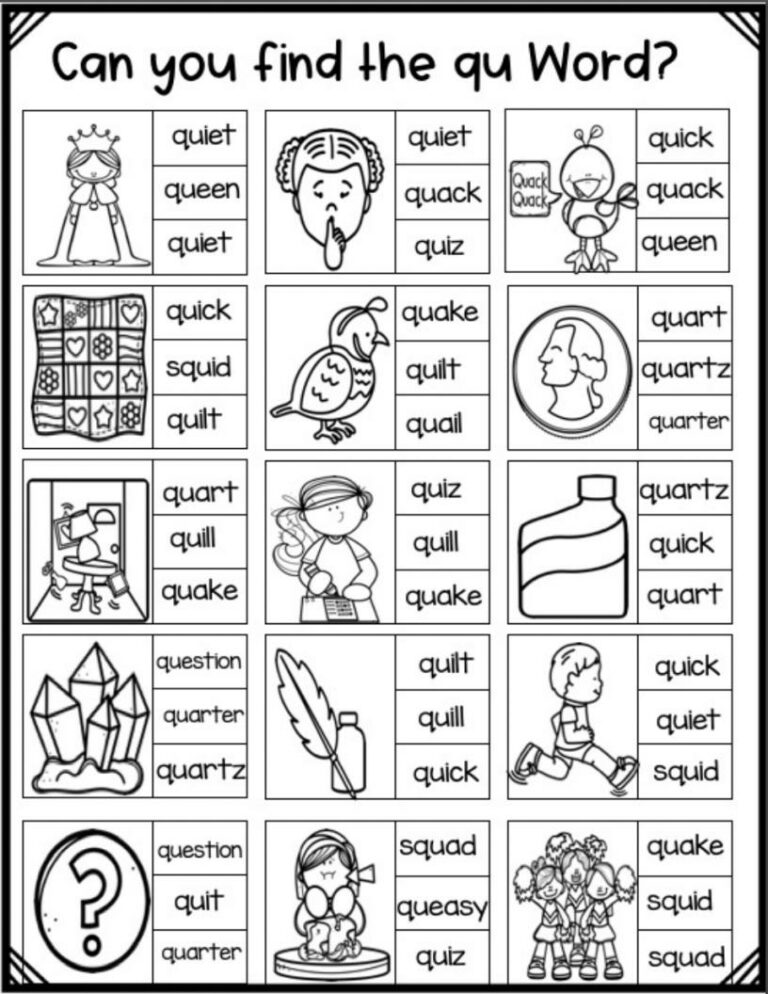 Consonant Digraph qu - Word Work! - No Prep | Made By Teachers