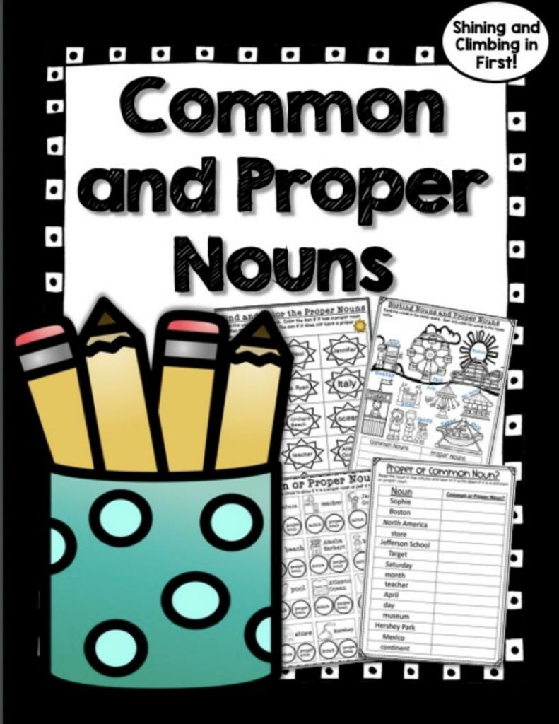 Proper and Common Nouns - Word Work Activities - No Prep! - Made By ...