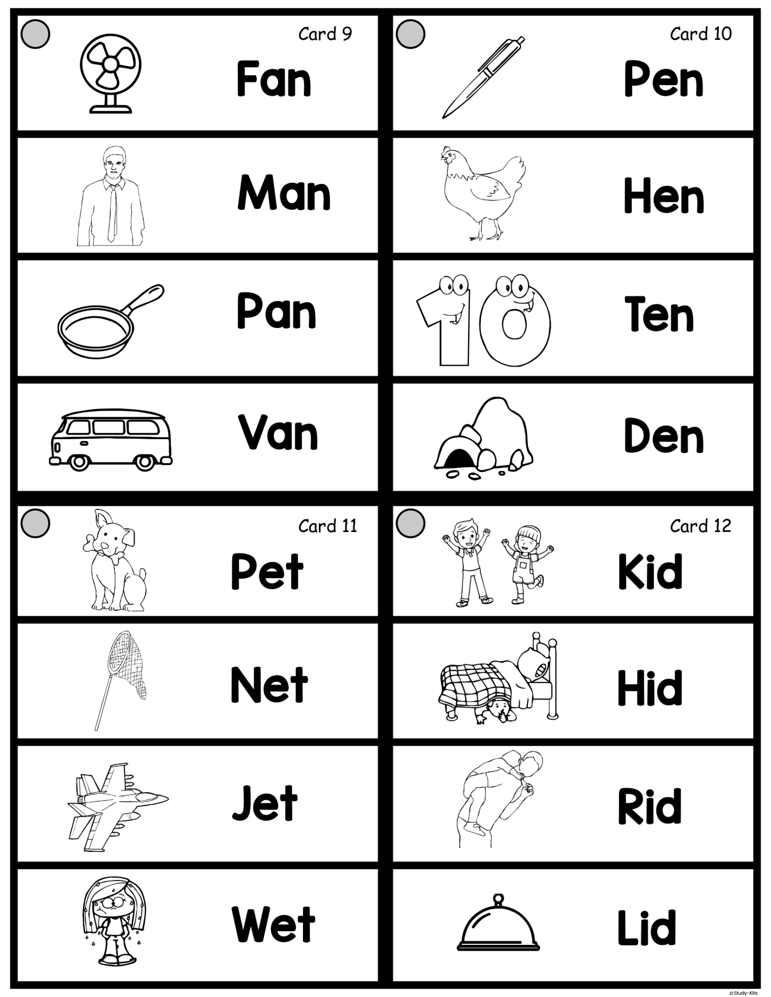 🌟 CVC Words Building Card - Short Vowel Worksheets: Unlock Reading ...