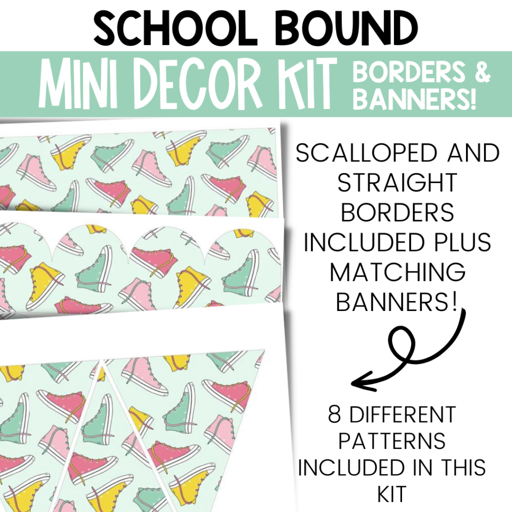 Back to School Bulletin Borders / Back to School Bulletin Board Decor ...