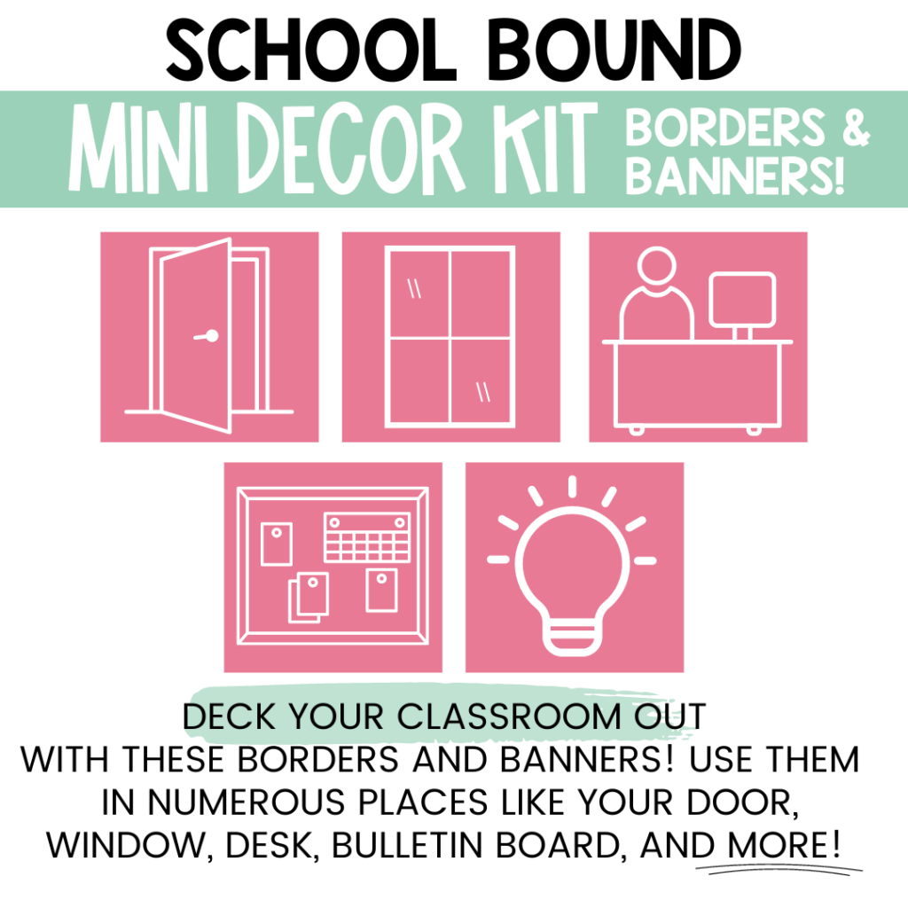 Back to School Bulletin Borders / Back to School Bulletin Board Decor ...