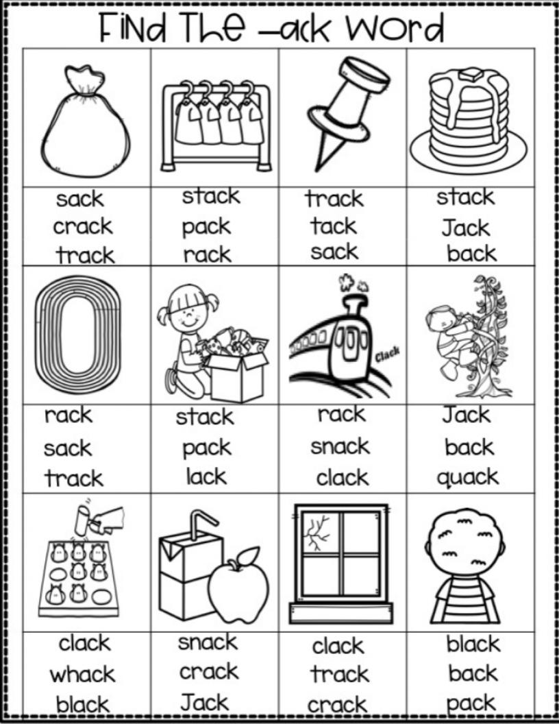 -ack Word Family Activity Pack | Made By Teachers