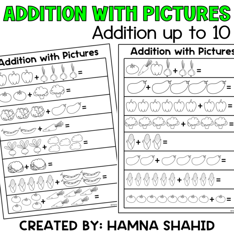 Addition with Pictures up to 10 - Made By Teachers