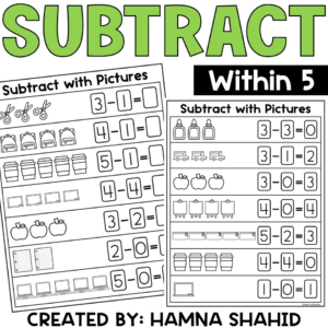 Subtraction within 5 - Made By Teachers