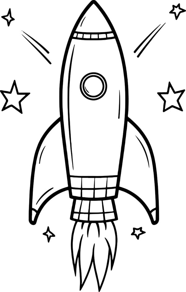 Rocket Coloring Book: The Ultimate Fantastic Outer Space Coloring Pages ...