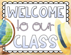 Welcome To Our Classroom Door Sign Display Travel Adventure Theme ...