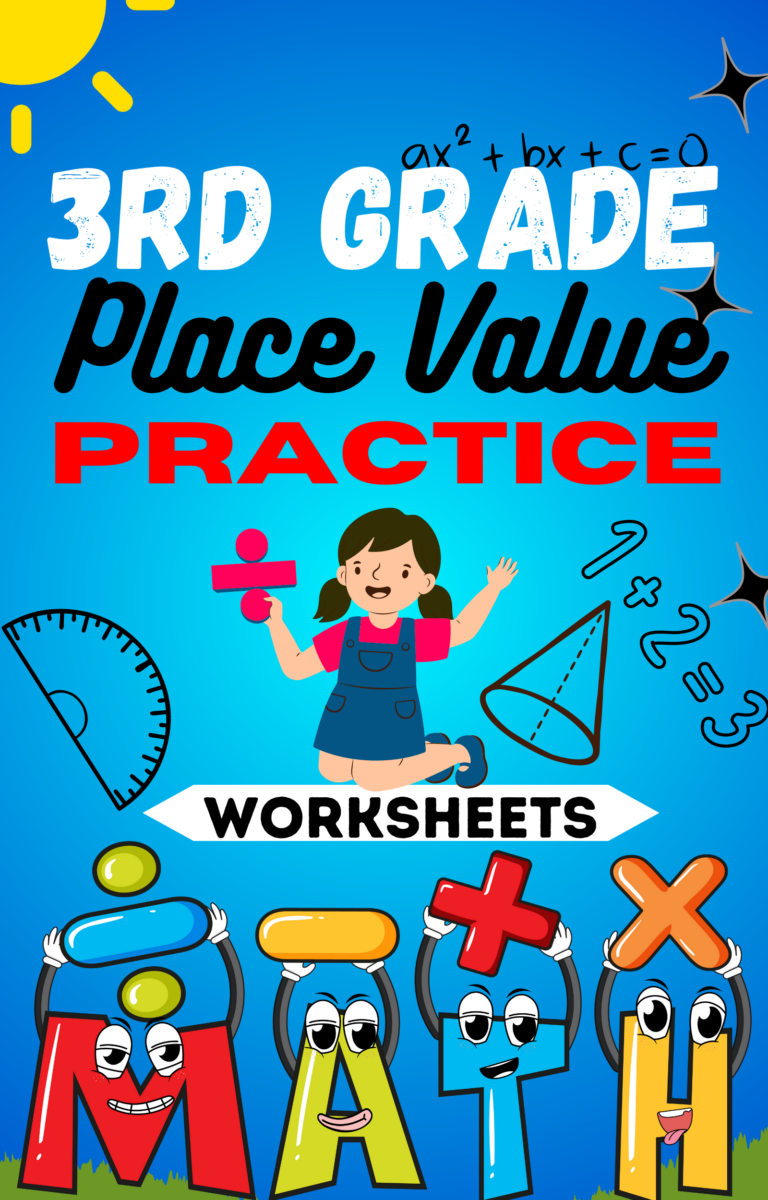 3rd Grade Place Value Math Review Practice Worksheets Rounding ...