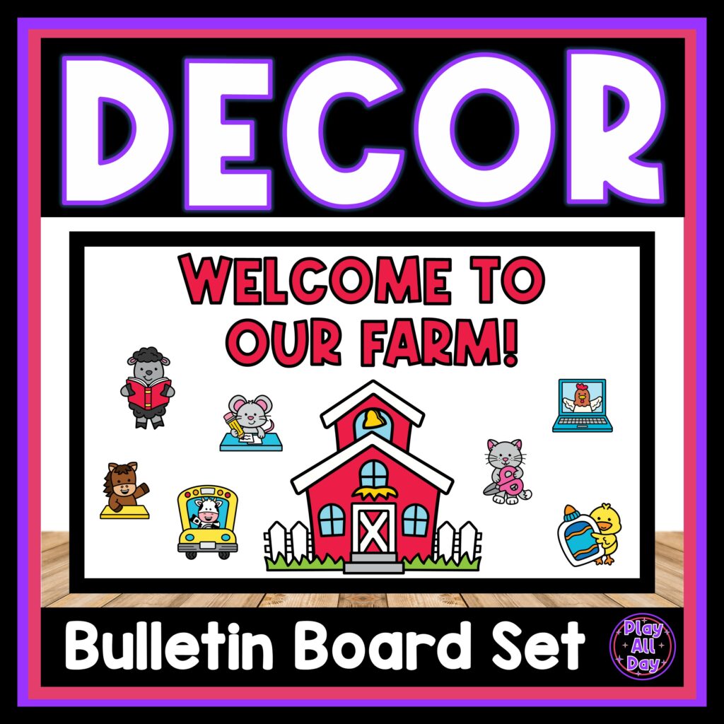 Welcome to Our Farm Bulletin Board Set | Back to School Classroom Decor ...