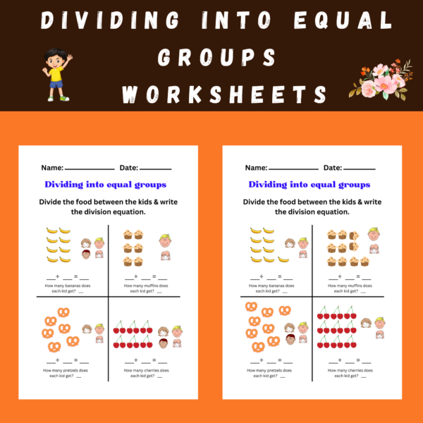 Dividing into equal groups worksheets | Made By Teachers