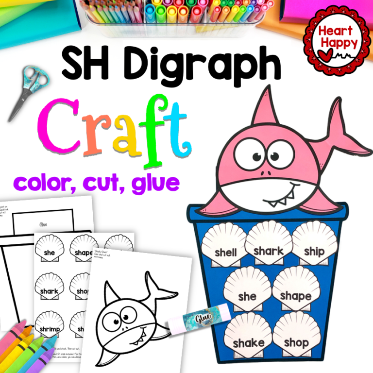 SH Digraph Craft | Shady Shark | Made By Teachers