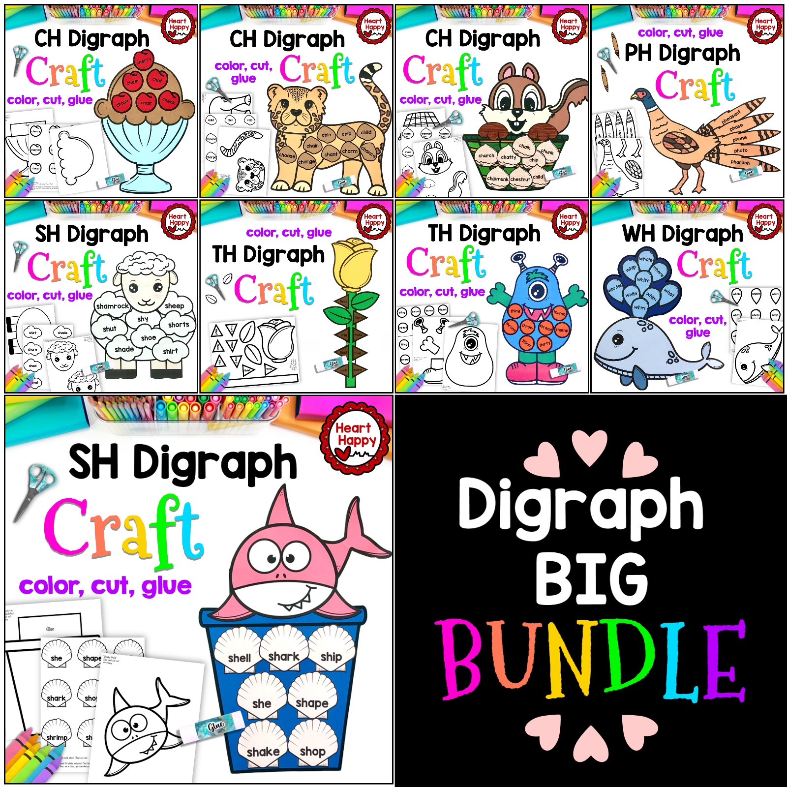 Digraph Crafts BUNDLE - Made By Teachers