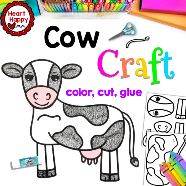 Cow Craft | Farm Animal Craft | Wisconsin State Symbol | Made By Teachers