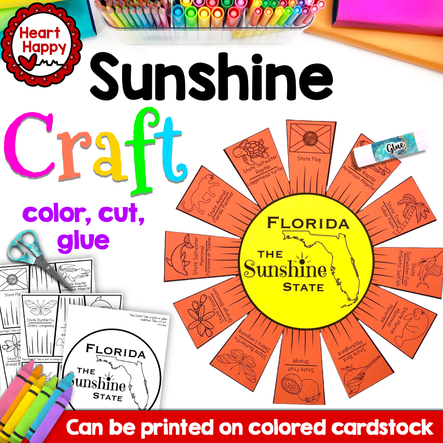 Florida The Sunshine State Symbols Craft | Made By Teachers