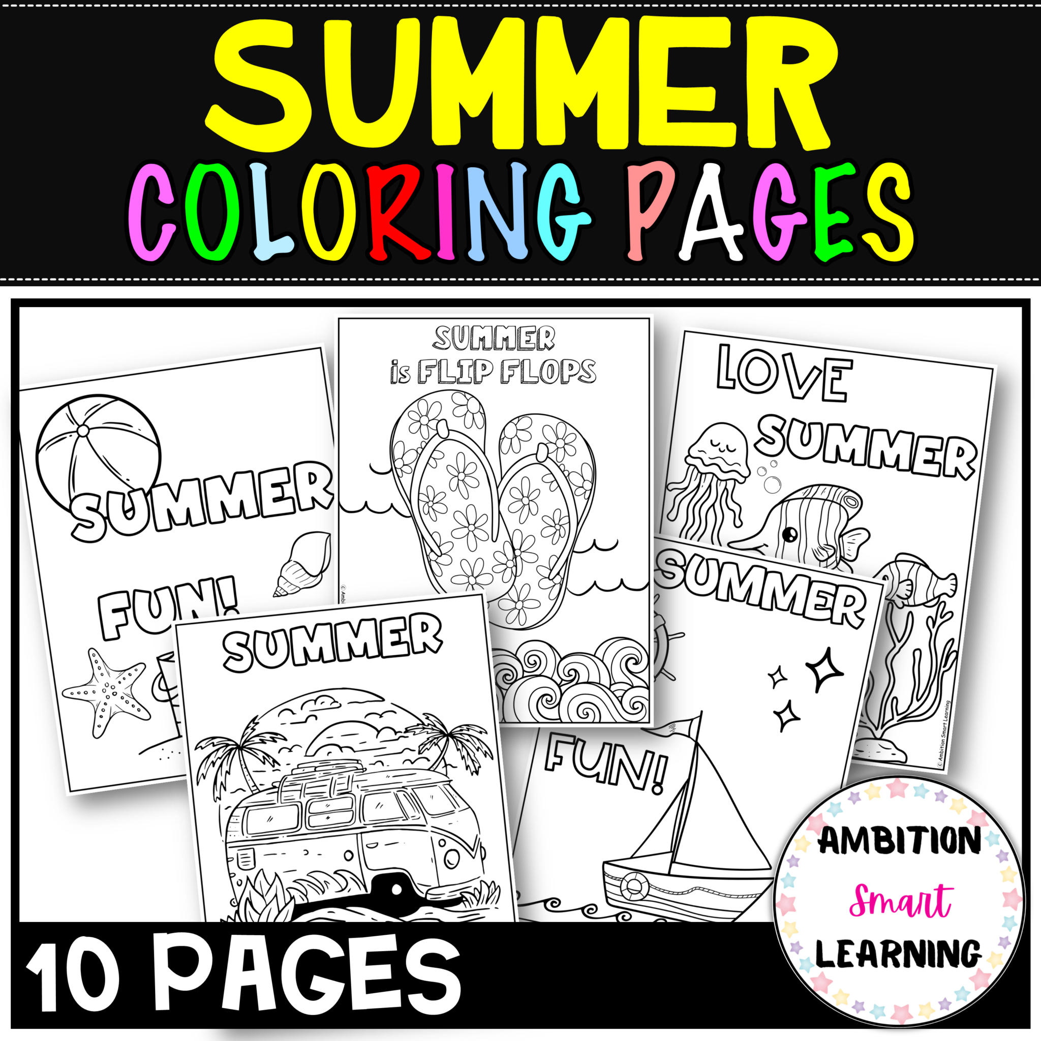 Summer Coloring Pages | End of the Year Coloring Pages | Made By Teachers