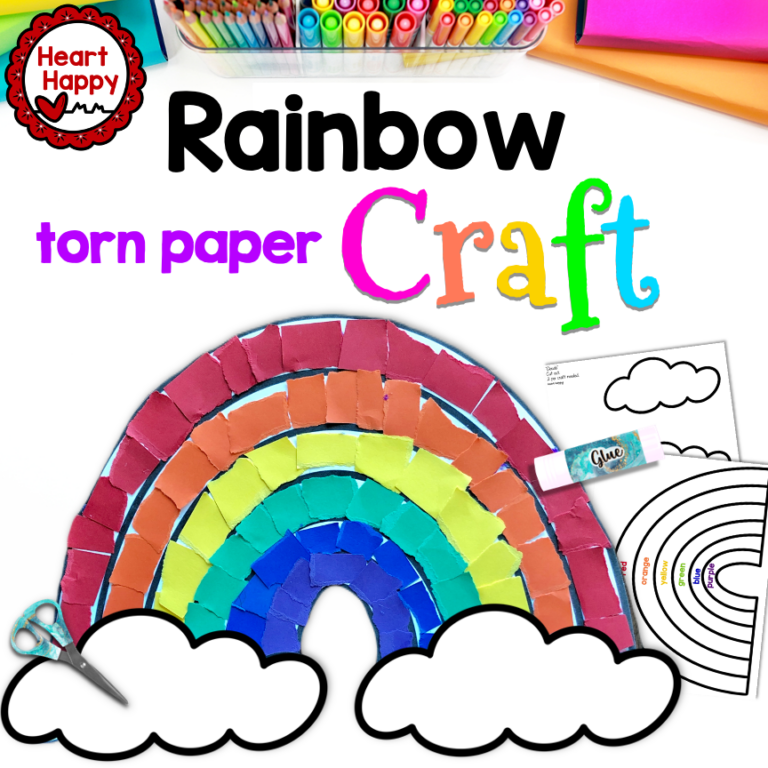 Rainbow Torn Paper Craft | Spring Craft | Summer Craft | St. Patrick's ...