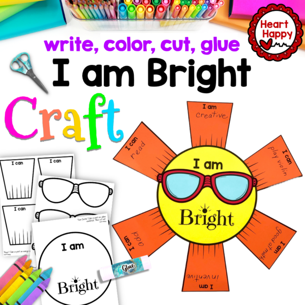 I am Bright Sun Craft | Growth Mindset | SEL | Summer Craft | End of ...