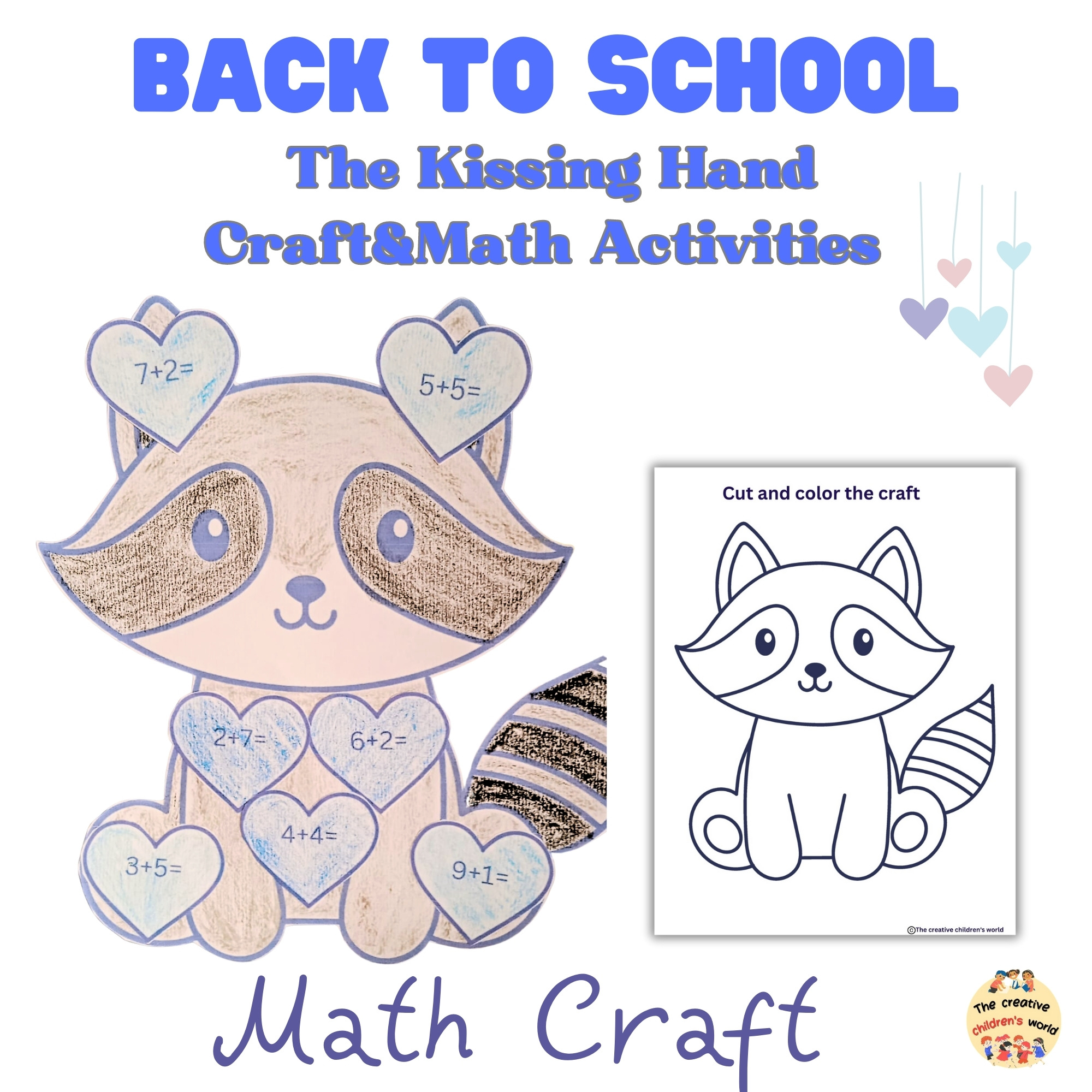 The kissing hand craft&activities|math craft bulletin board back to ...