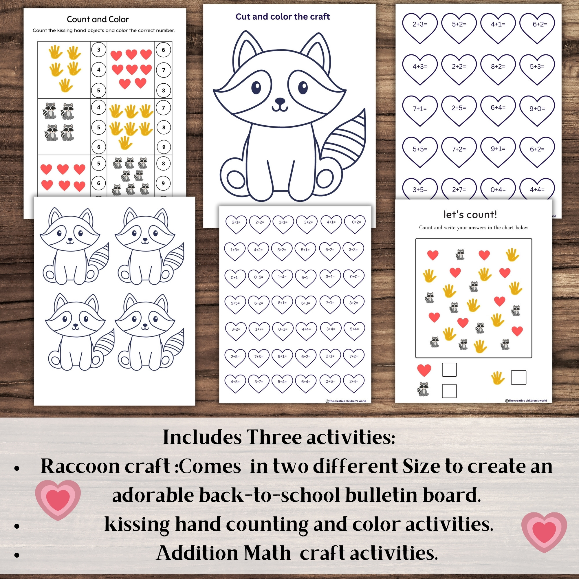 The kissing hand craft&activities|math craft bulletin board back to ...