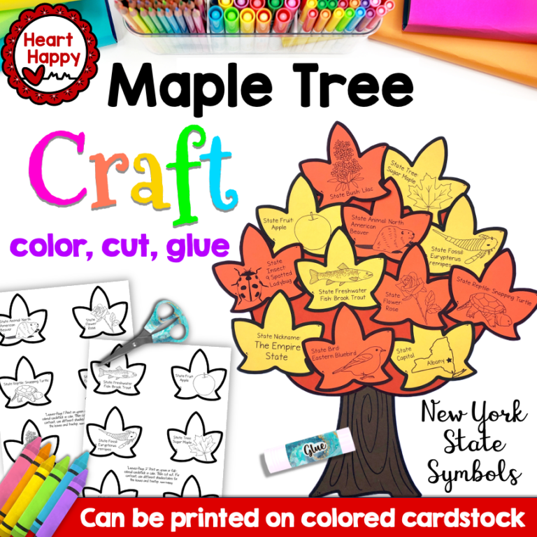 New York Sugar Maple Tree State Symbols Craft | Fall Craft | Made By ...