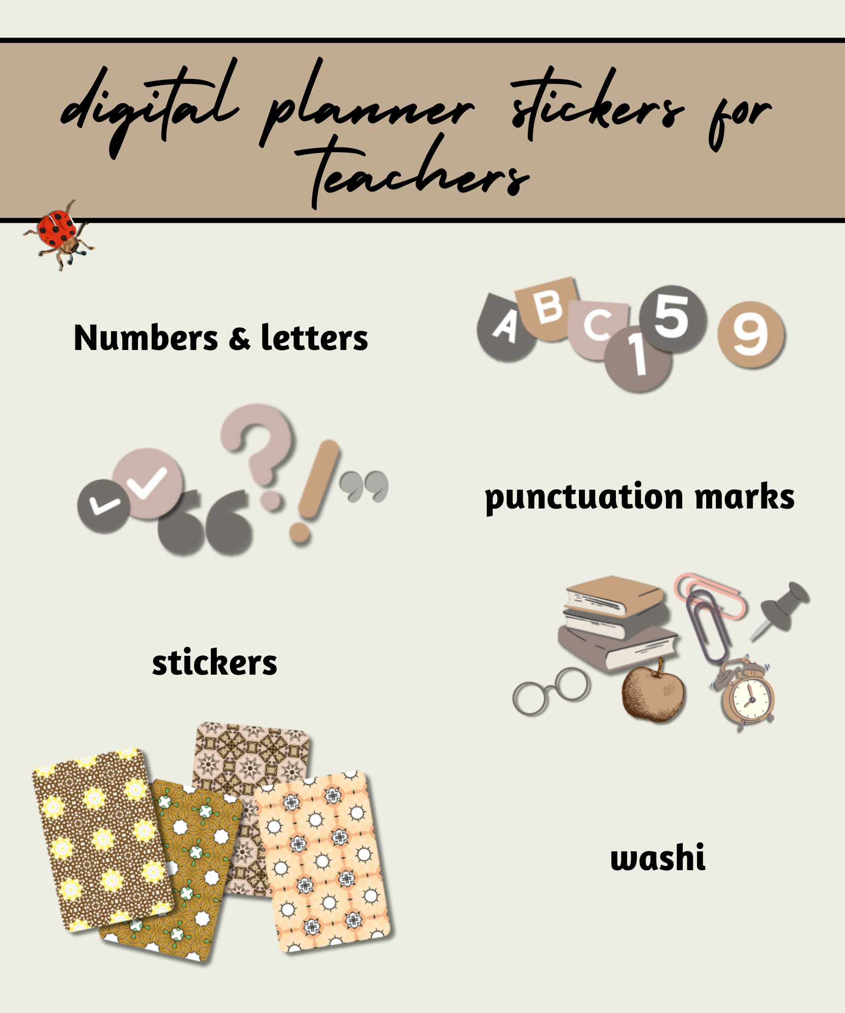 Teacher Digital Planner Stickers For Goodnotes | Autumn Stickers | Made ...