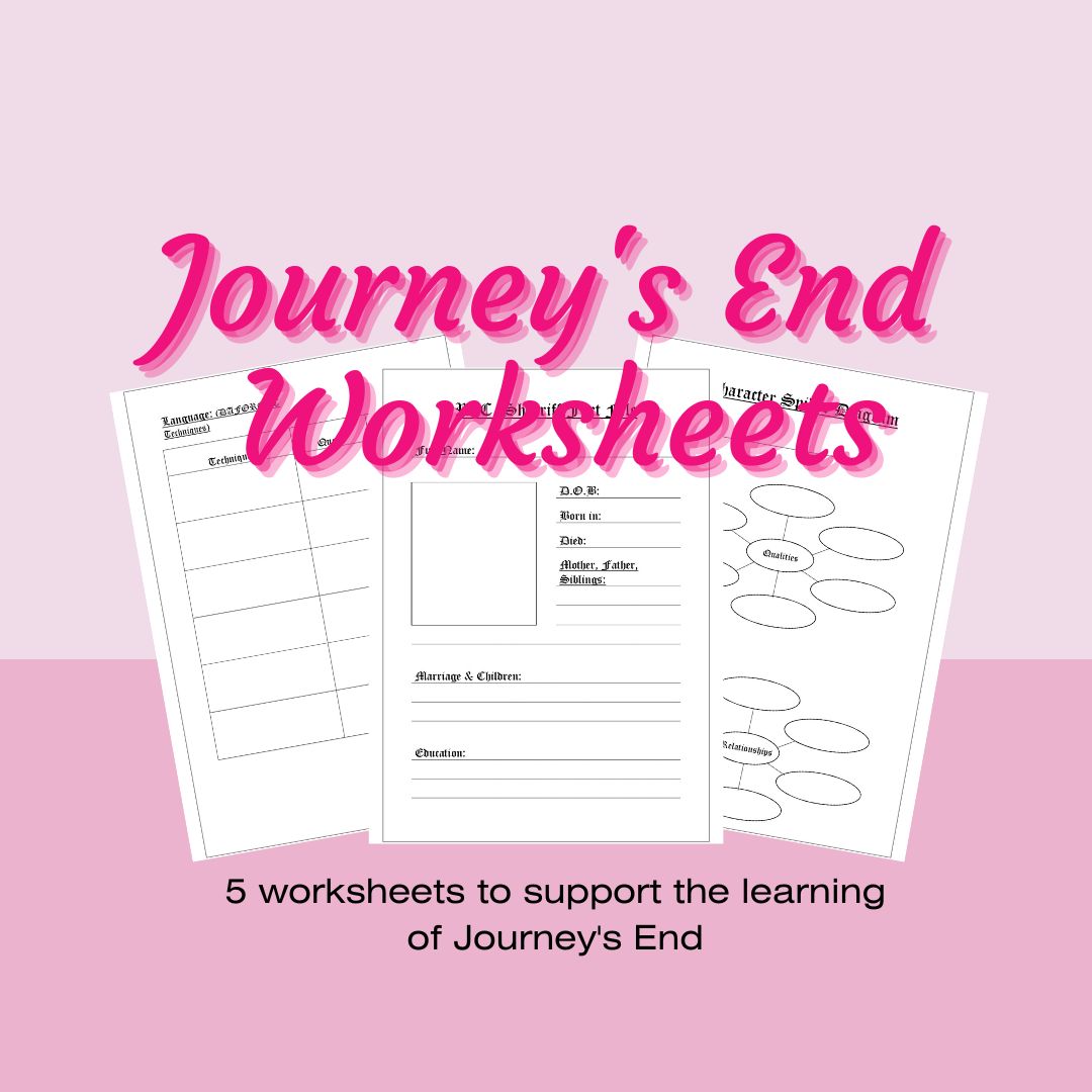 English Literature Journeys End Worksheets | Made By Teachers