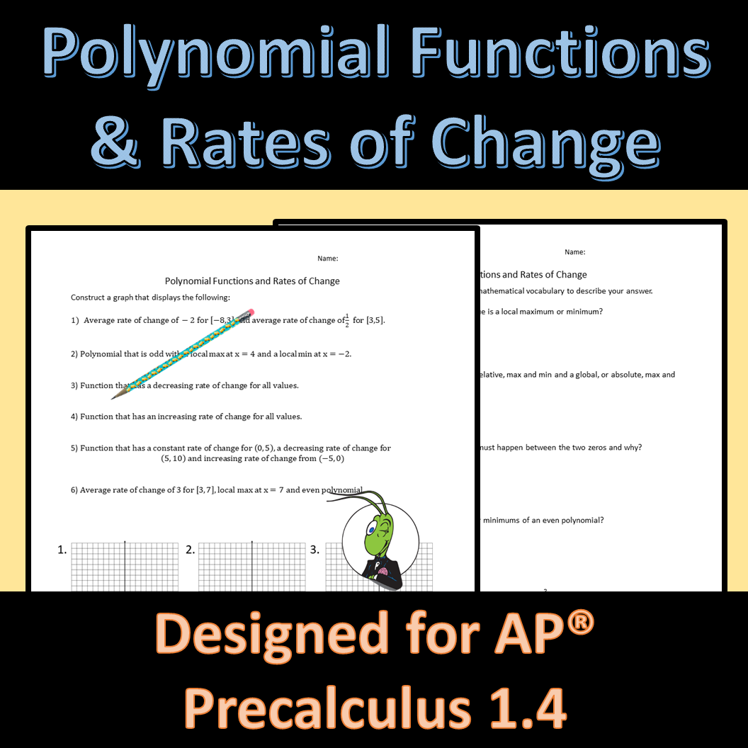 Polynomial Functions and Rate of Change AP® Precalculus 1.4 Worksheet ...