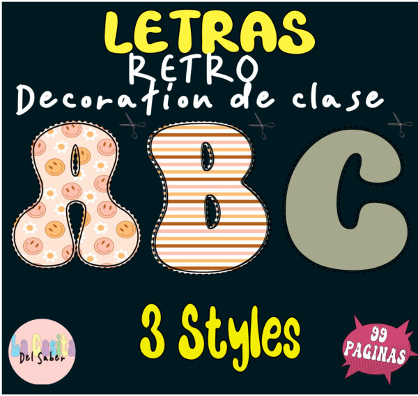Retro Bulletin Board Letters | Boho Letters| Retro Groovy Classroom ...