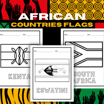 African Countries Flags Coloring Pages | Geography Learning Resource ...
