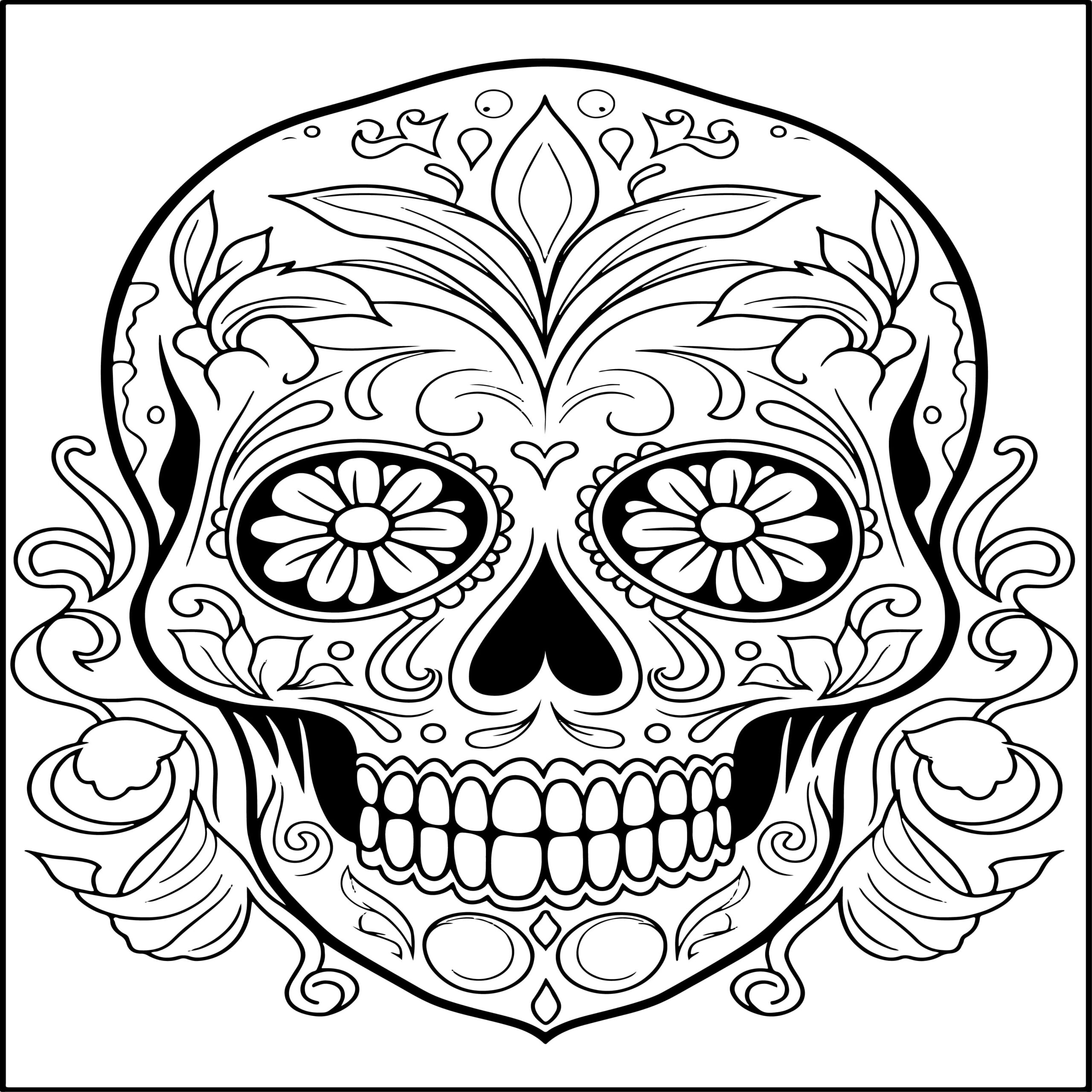 Sugar Skulls: Coloring Book with Beautiful Sugar Skull Illustrations ...