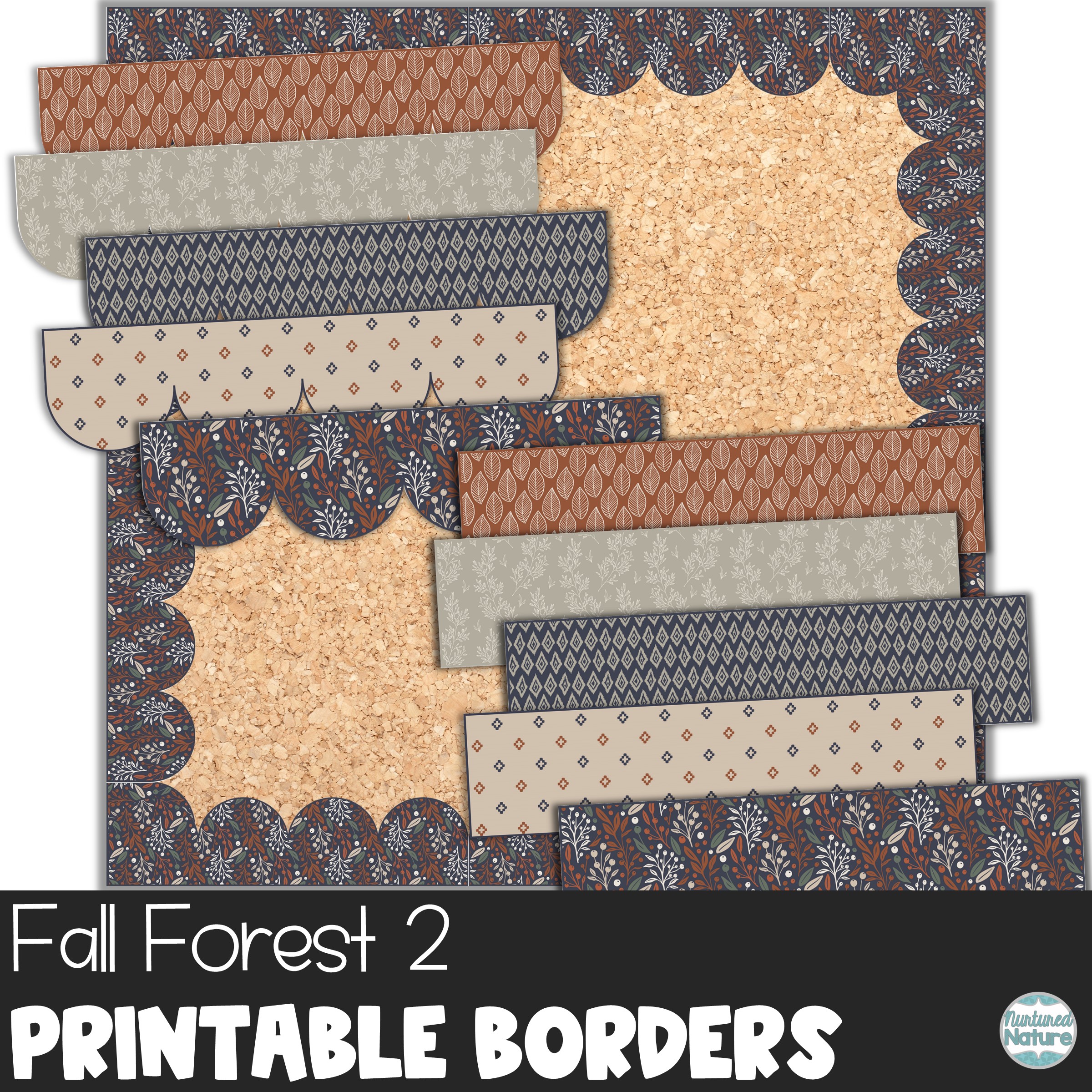 Fall Forest Bulletin Board Borders Printable for November ...