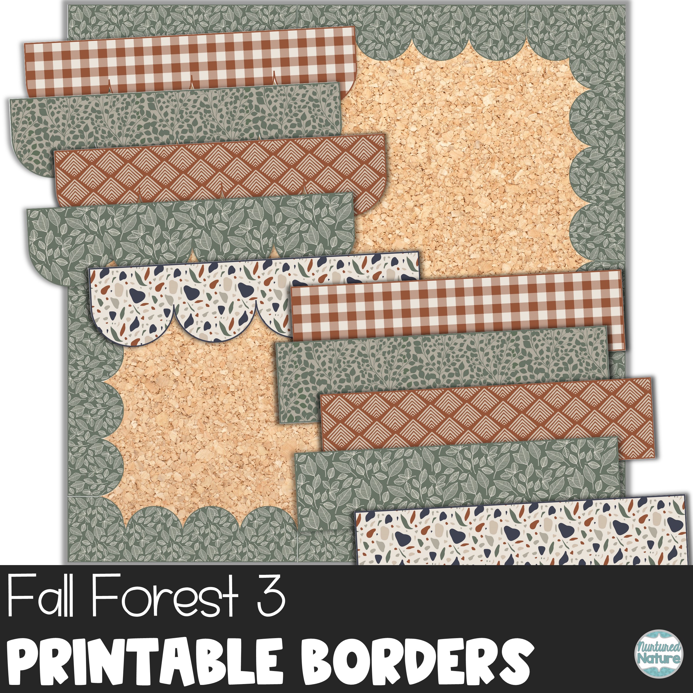 Fall Forest Bulletin Board Borders Printable for November ...