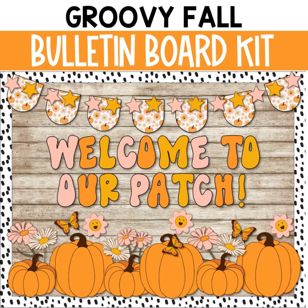 Groovy Fall Bulletin Board Decor Bundle / Retro Fall Decor Bundle ...